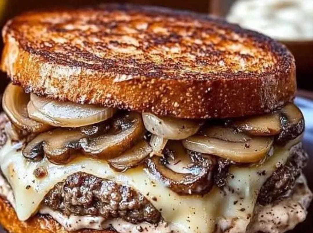 Mushroom Swiss Patty Melt Recipe (digital Download) - Etsy