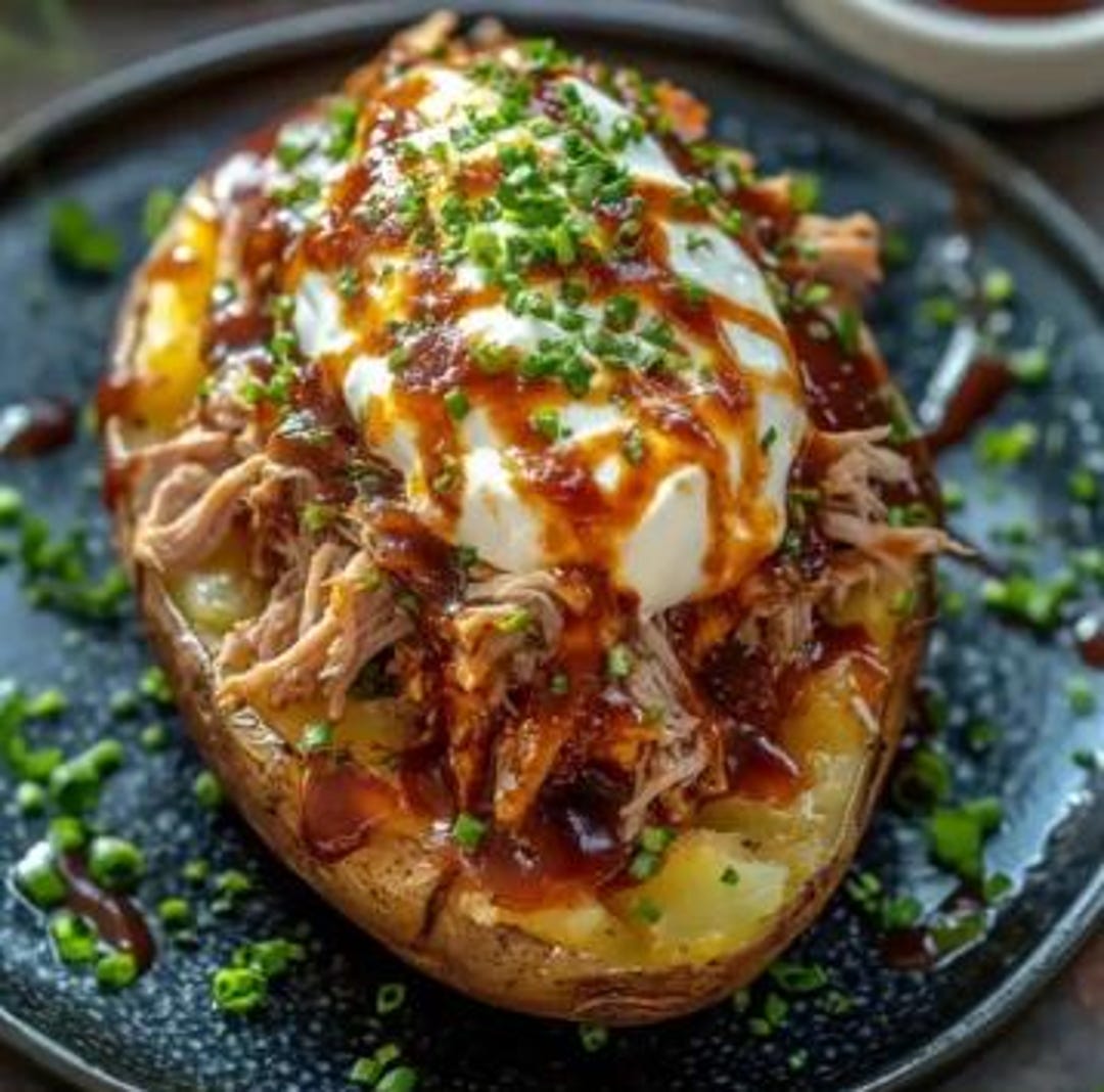 Pulled Pork Loaded Baked Potato Recipe: Easy Dinner (digital Download ...