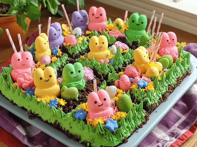 BEST RECIPE for Easter PEEPS Easter Garden Cake, Easy Recipe, Dinner ...