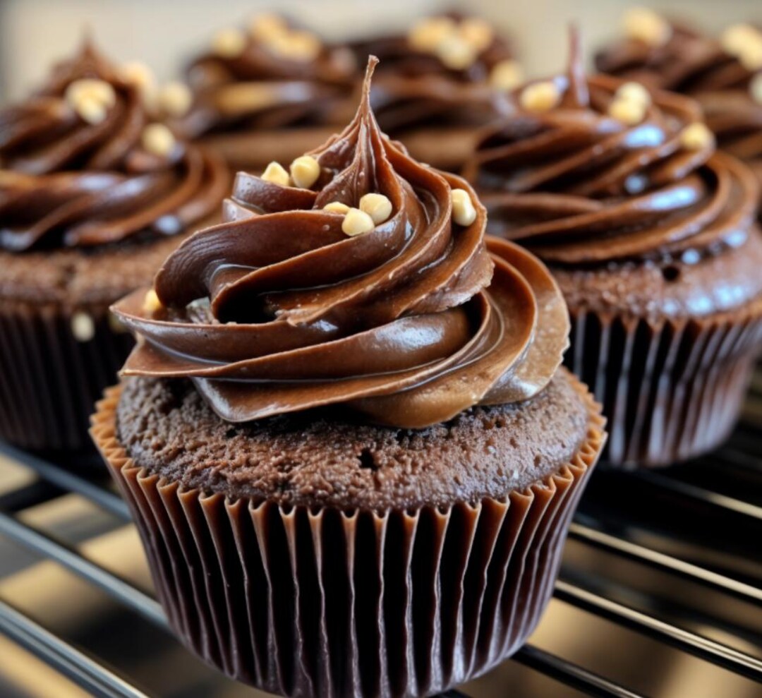 Chocolate Fudge Cupcakes Recipe: Easy Dinner Party Dessert (PDF Pattern ...
