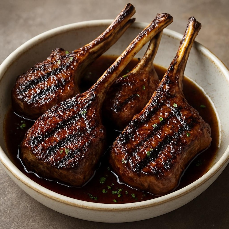 Honey Garlic Glazed Lamb Chops Recipe (digital Download) - Etsy