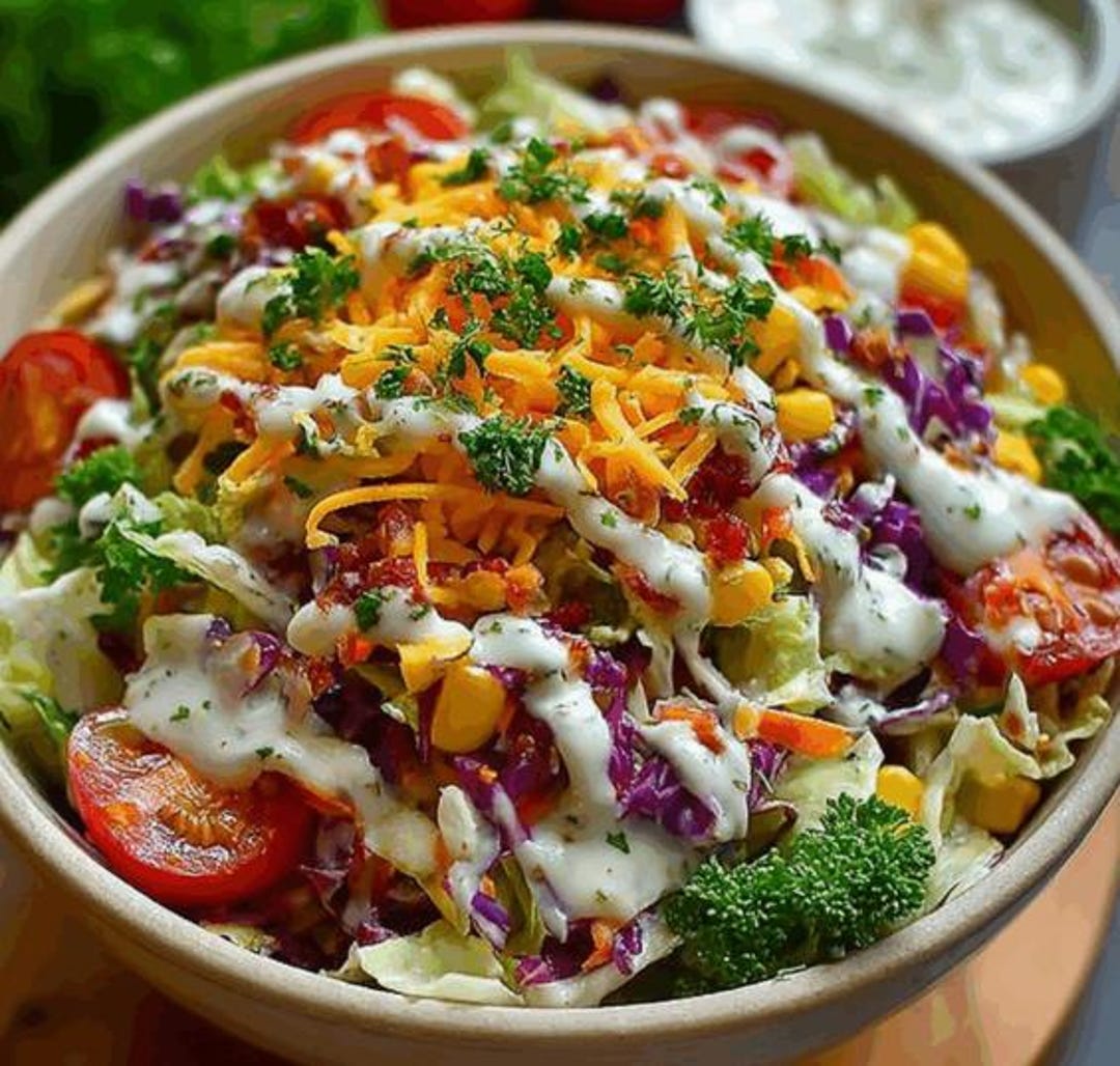 Super Crunch Salad Recipe: Easy Dinner, Party Side Dish (digital ...