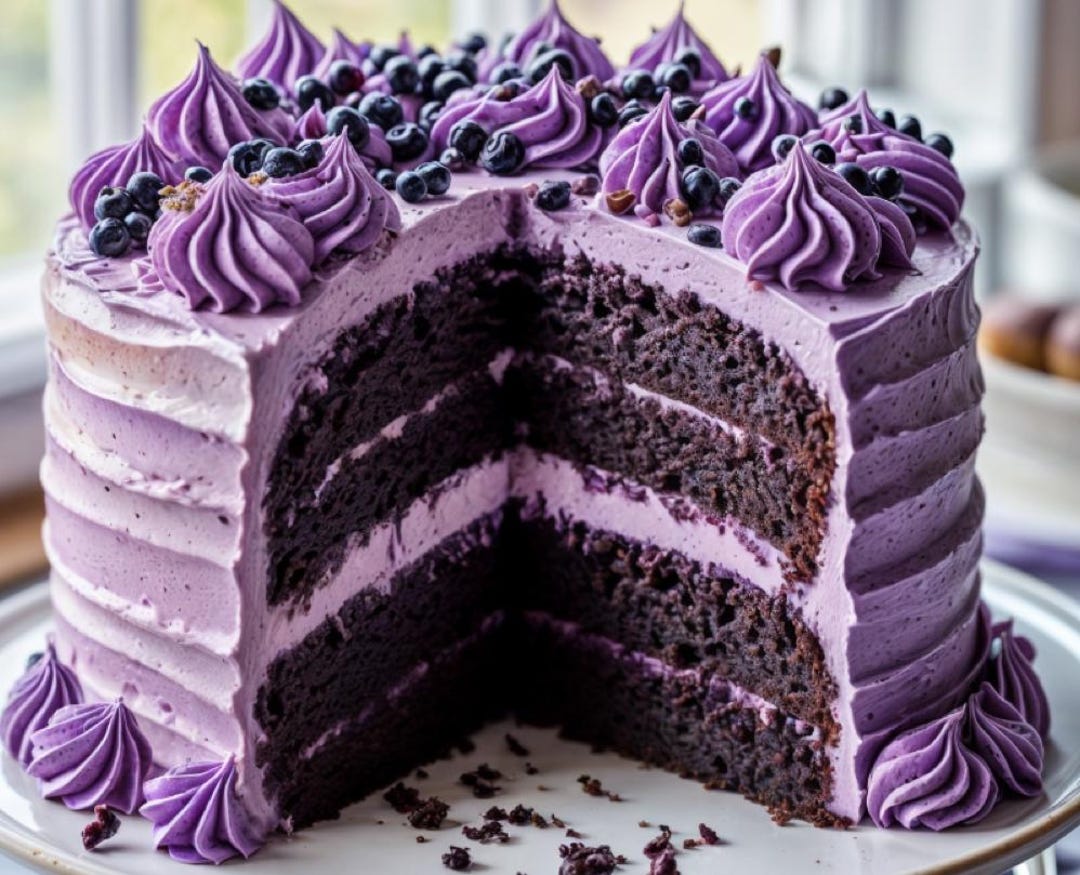 BEST RECIPE for Purple Ombre Layer Cake A Beautiful Delicious Dessert, Easy Recipe, Dinner ...