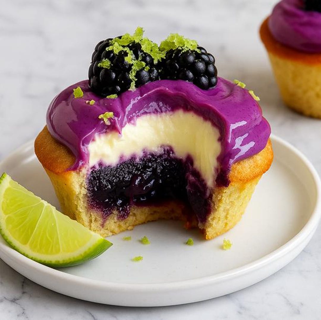 Blackberry Lime Cheesecake Cupcakes Recipe: Easy Dessert (PDF Download ...