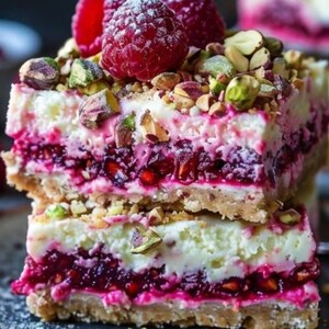 BEST RECIPE for Heavenly Raspberry Pistachio Bars, Easy Recipe, Dinner ...