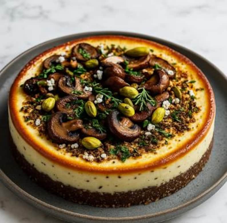 BEST RECIPE for Pistachio and Mushroom Cheesecake With Feta Parmesan ...