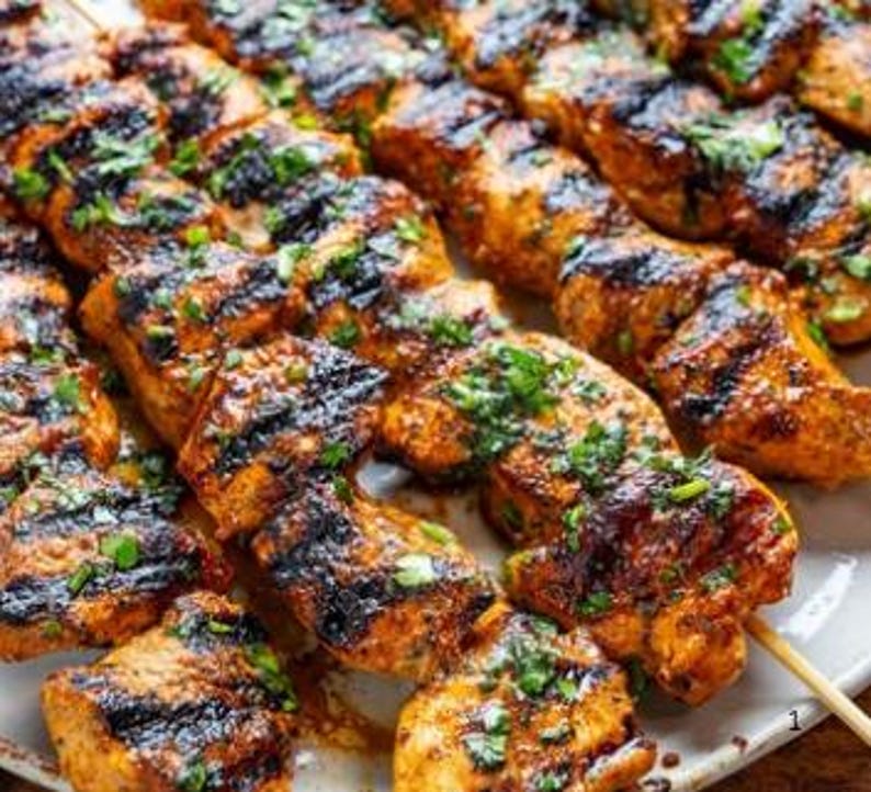Peruvian Grilled Chicken Skewers Recipe: Easy Dinner Party (digital ...