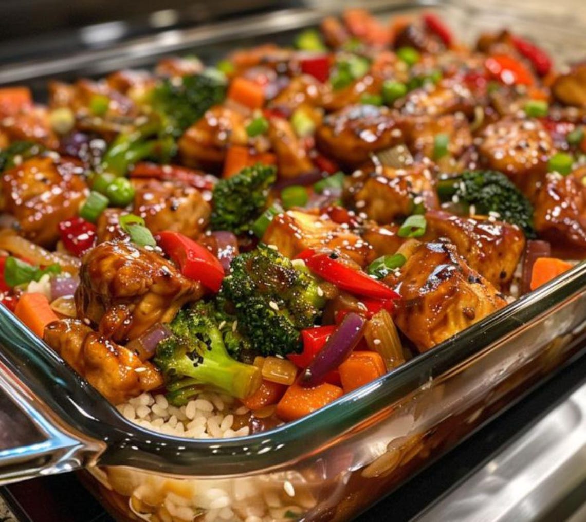 Teriyaki Chicken Stir Fry Casserole Recipe (digital Download) - Etsy