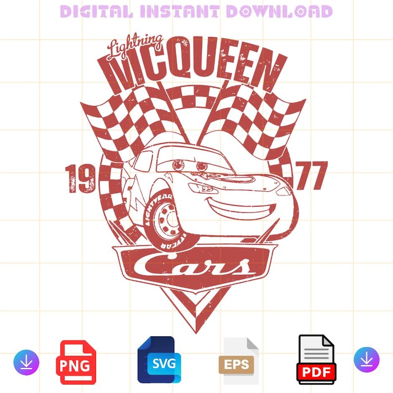Cars Svg, Lightning Mcqueen Svg, Cars Shirt Png, Think Fast 95 Cars Png ...