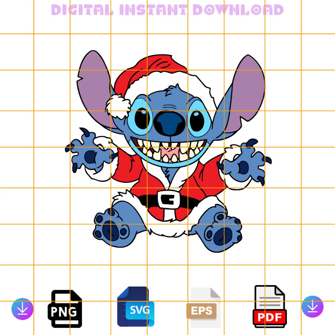 Santa Claus Stitch Christmas Svg , Stitch Svg, Merry Christmas Svg ...