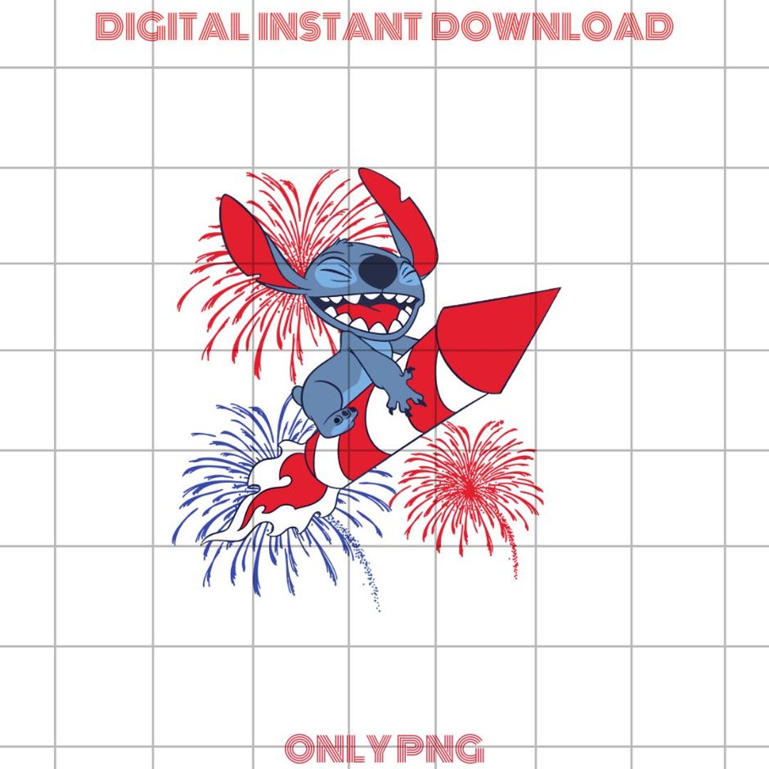 Stitch 4th of July Png, Family Trip Png, Stitch America Png, 4th of ...