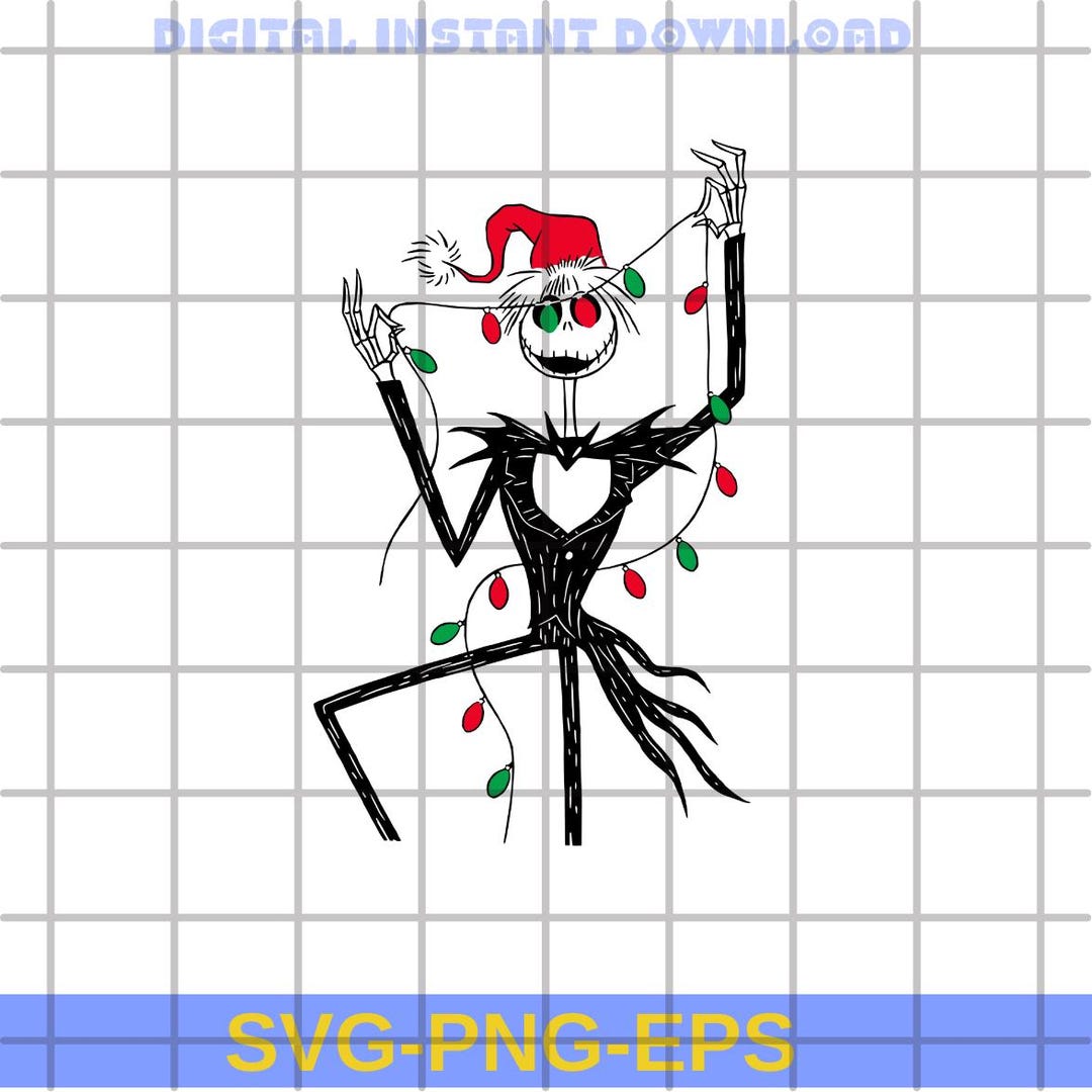 Christmas Jack Skellington Svg, Christmas Svg, Cricut, Silhouette ...