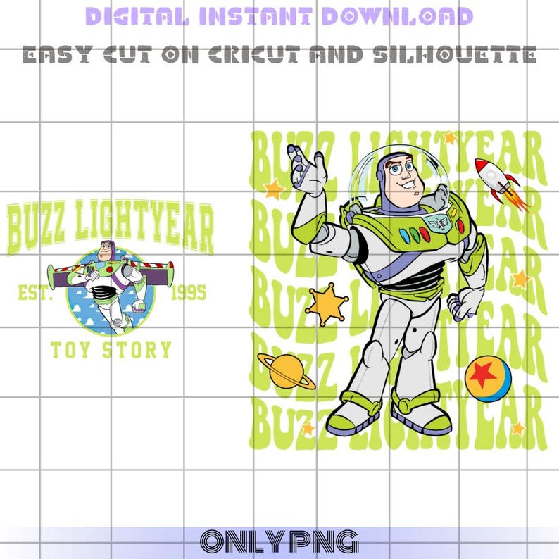 Two Sided Buzz Lightyear Svg Bundle, Front Back Shirt Toy Story Png ...