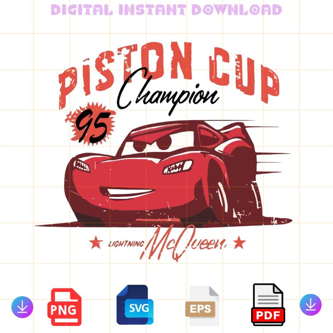Cars Svg, Lightning Mcqueen Svg, Cars Shirt Png, Think Fast 95 Cars Png ...