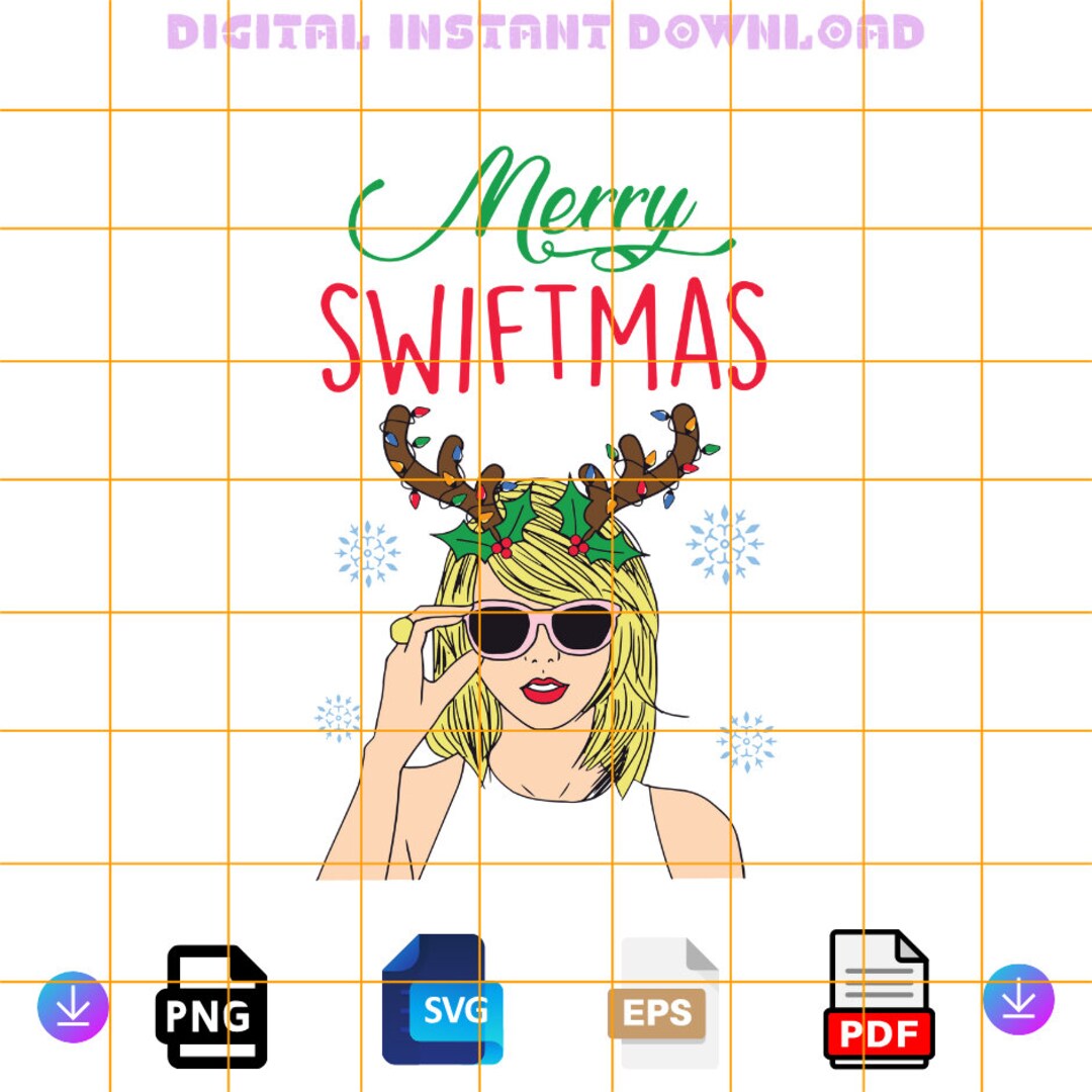 Merry Swiftmas Svg, Taylor Face Svg, Merry Christmas Svg,swift ...