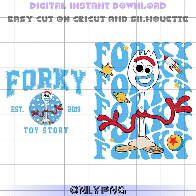 Two Sided Forky Svg Bundle, Front Back Shirt Toy Story Png, Toy Story ...