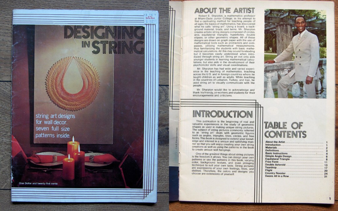 Vintage 70s STRING ART Designing in String - Etsy