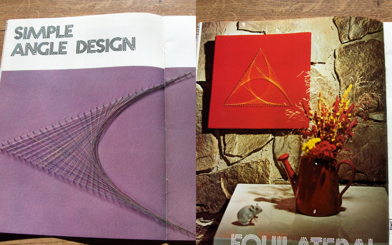 Vintage 70s STRING ART Designing in String - Etsy