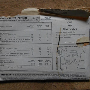 Vintage 1948 McCalls pattern 1403 misses cover-all aprons | Etsy