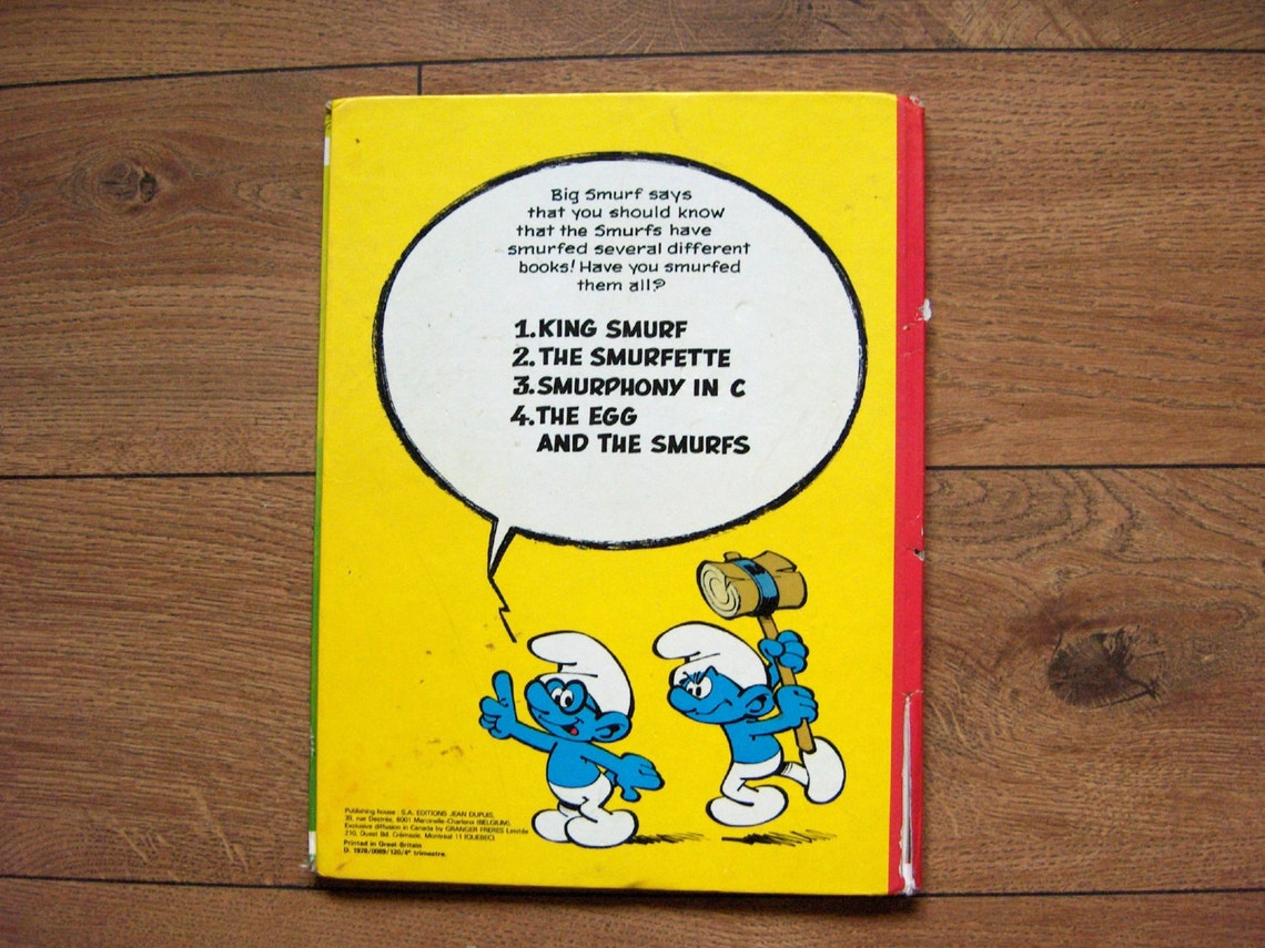Vintage 1978 children's book THE SMURFETTE by Peyo and | Etsy