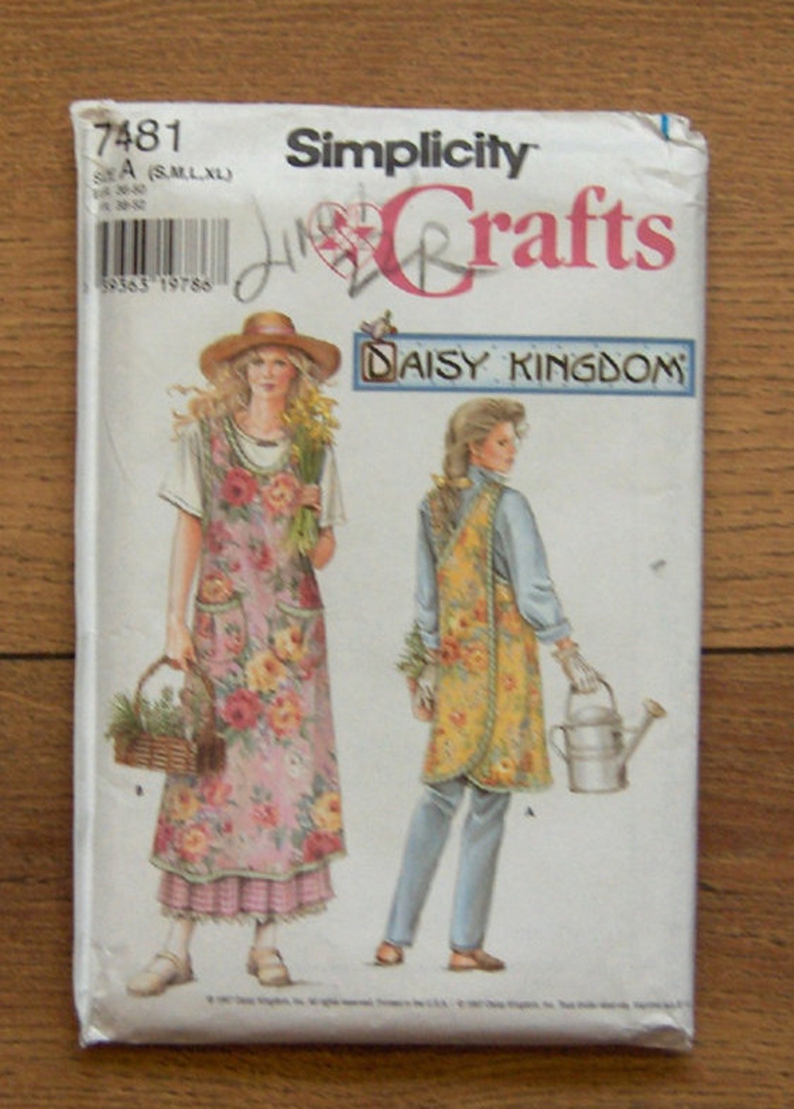 1997 Simplicity Daisy Kingdom Pattern 7481 Misses APRON in 2 | Etsy