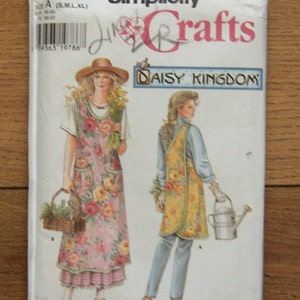 1997 Simplicity Daisy Kingdom Pattern 7481 Misses APRON in 2 | Etsy