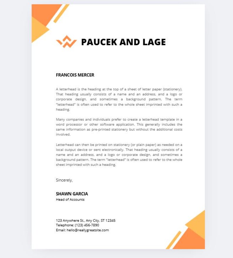 Canva Letterhead Template: Custom Business Stationery (A4, Digital ...