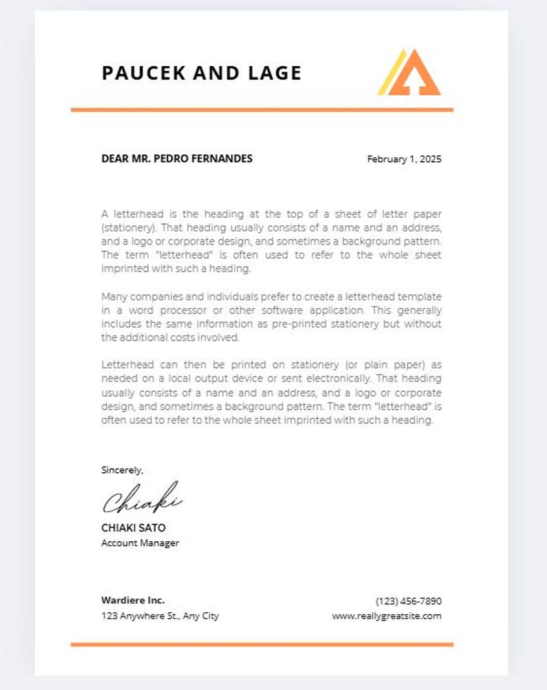 Canva Letterhead Template: Custom Business Stationery (A4, Digital ...