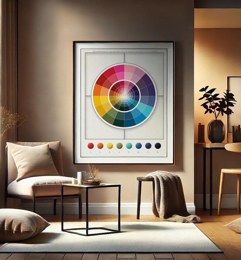 Educational Color Wheel Poster, Design Wall Decor, Color Circle, Modern ...