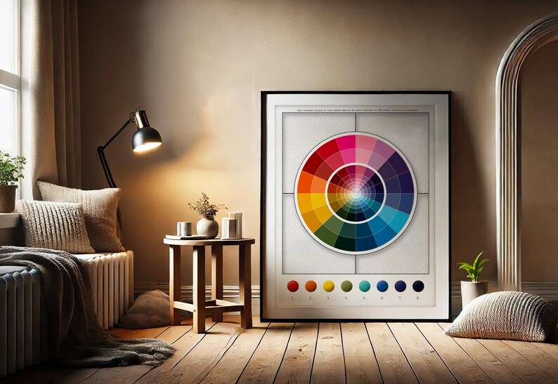 Educational Color Wheel Poster, Design Wall Decor, Color Circle, Modern ...