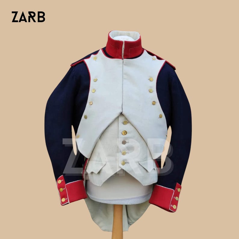 Napoleonic Military Coat - 18th Century Historical Uniform for ...