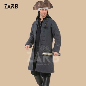Captain-inspired Pirate Coat – Jack Sparrow Medieval Renaissance Pirate ...