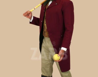 Men's Regency Jacket - 18th Century Tailcoat, Custom Made, Wool ...