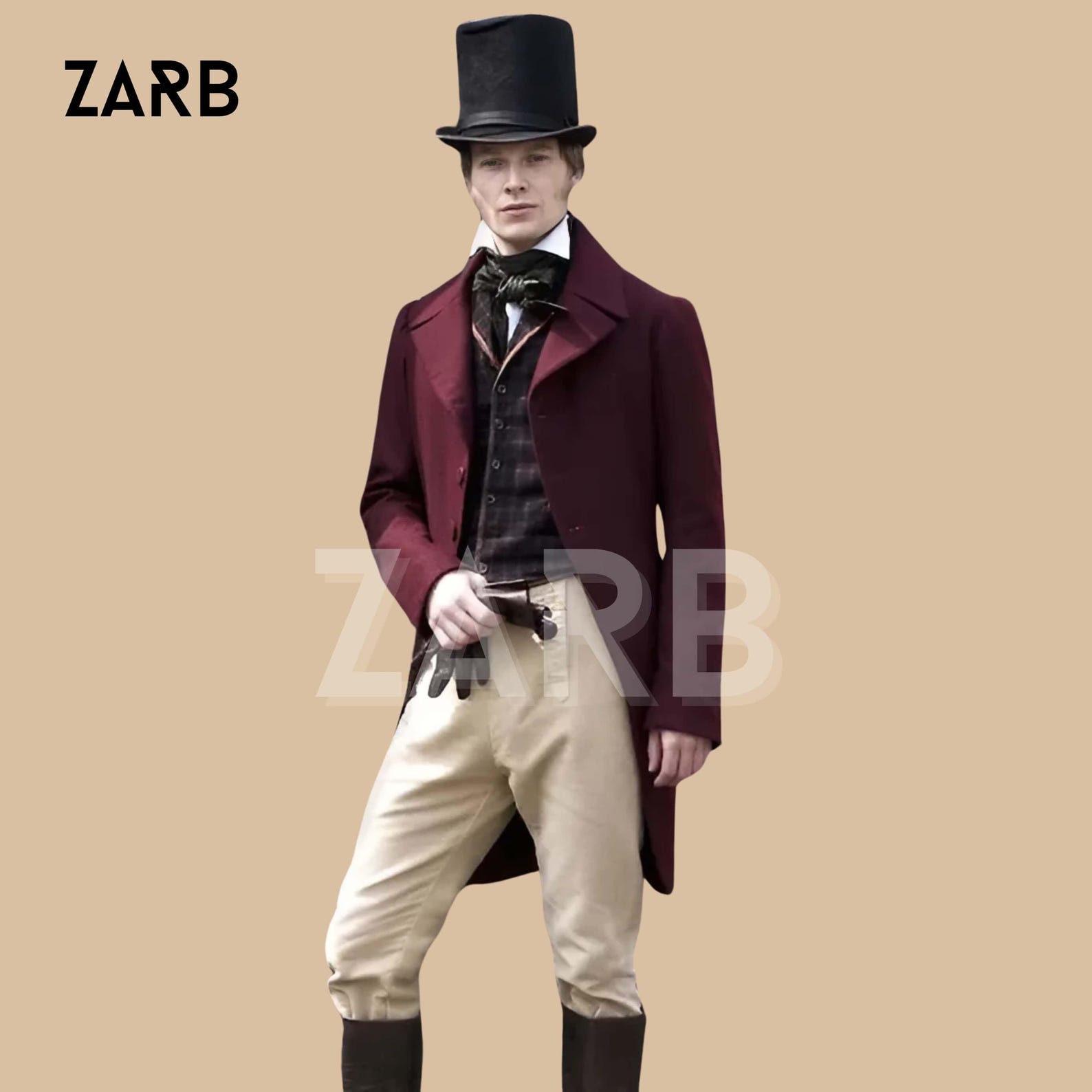 Men's Burgundy Regency Tailcoat – 19th Century Victorian Frock Coat ...