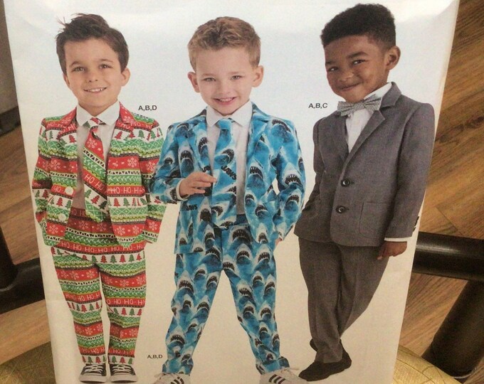 Simplicity 8764 Boys' Suit and Ties Size 3 - 8 New Uncut - Etsy