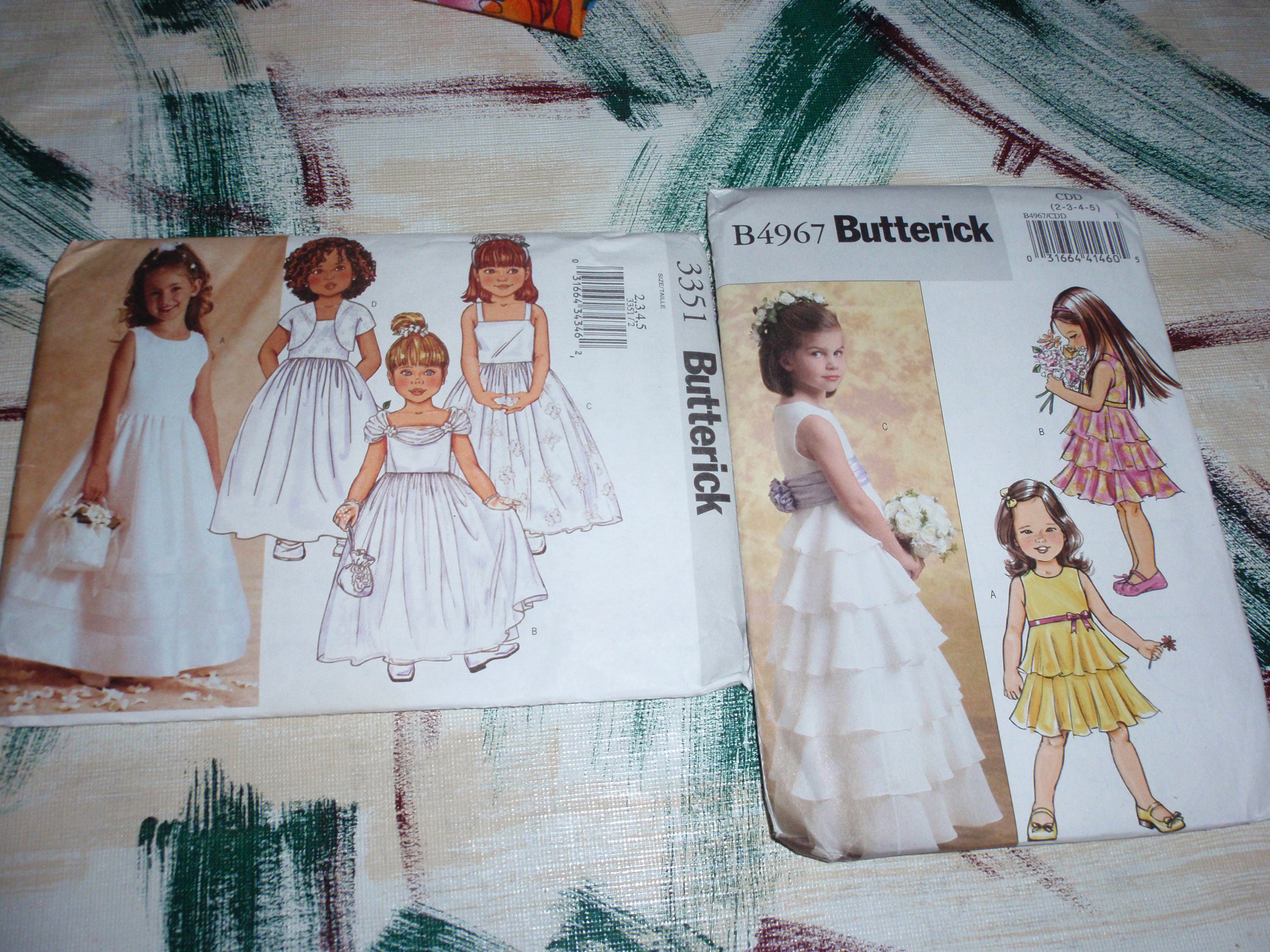 Patterns Out of Print Butterick 3351 Flower Girl Kids Jacket and Dress ...