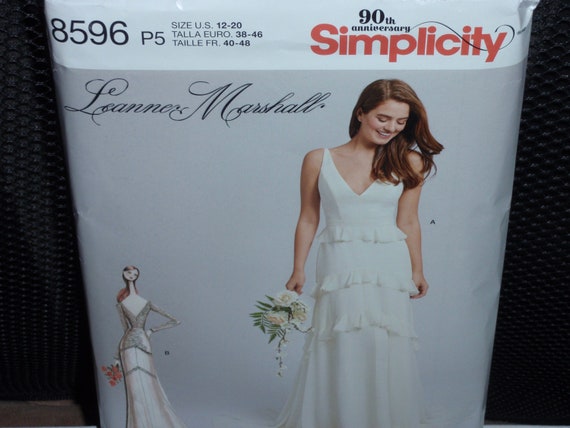 Simplicity 8596 Leanne Marshall Gown With or Without Train | Etsy