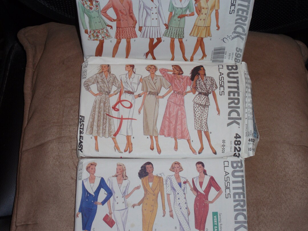 Butterick 4088, 4823 or 5984 Classic Shirt, Dress, Skirt Size 6 to 10 ...