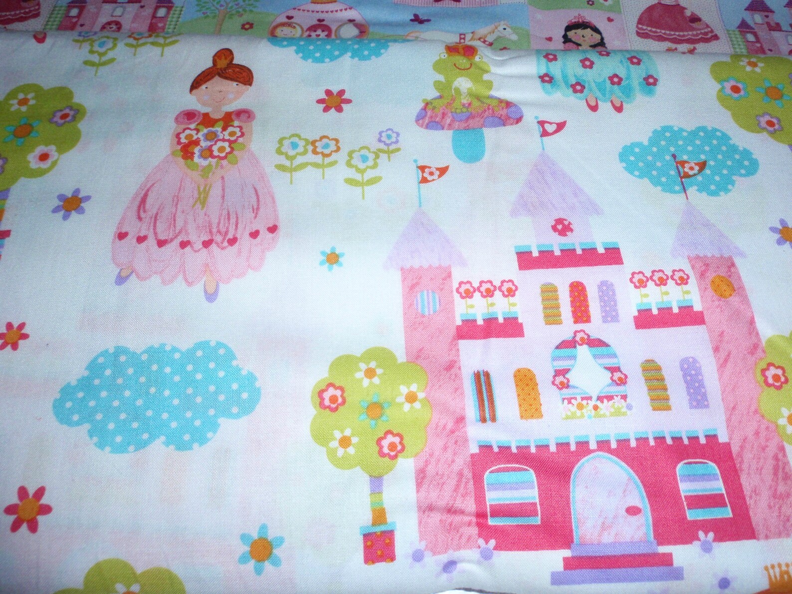 Castle and Unicorn Fantasy Cotton Fabric Panel or Backing | Etsy