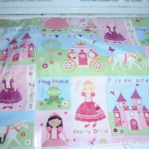 Castle and Unicorn Fantasy Cotton Fabric Panel or Backing Fabric 100% ...