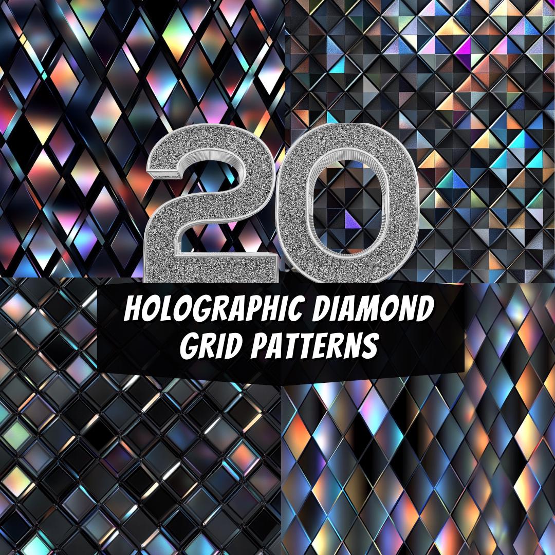 20 Holographic Diamond Grid Patterns - Etsy