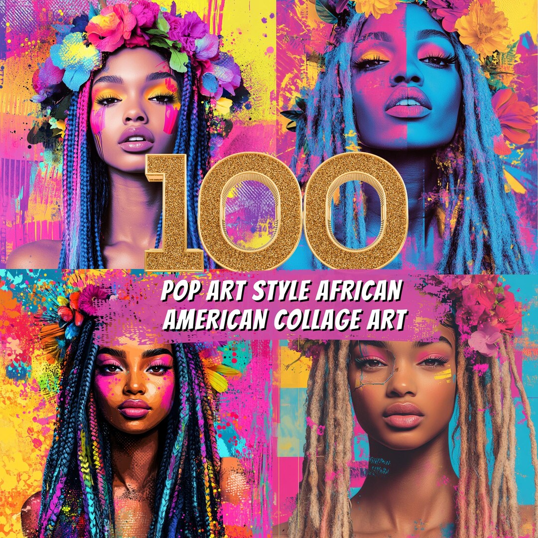 100 Pop Art African American Collage Art Collection - Etsy