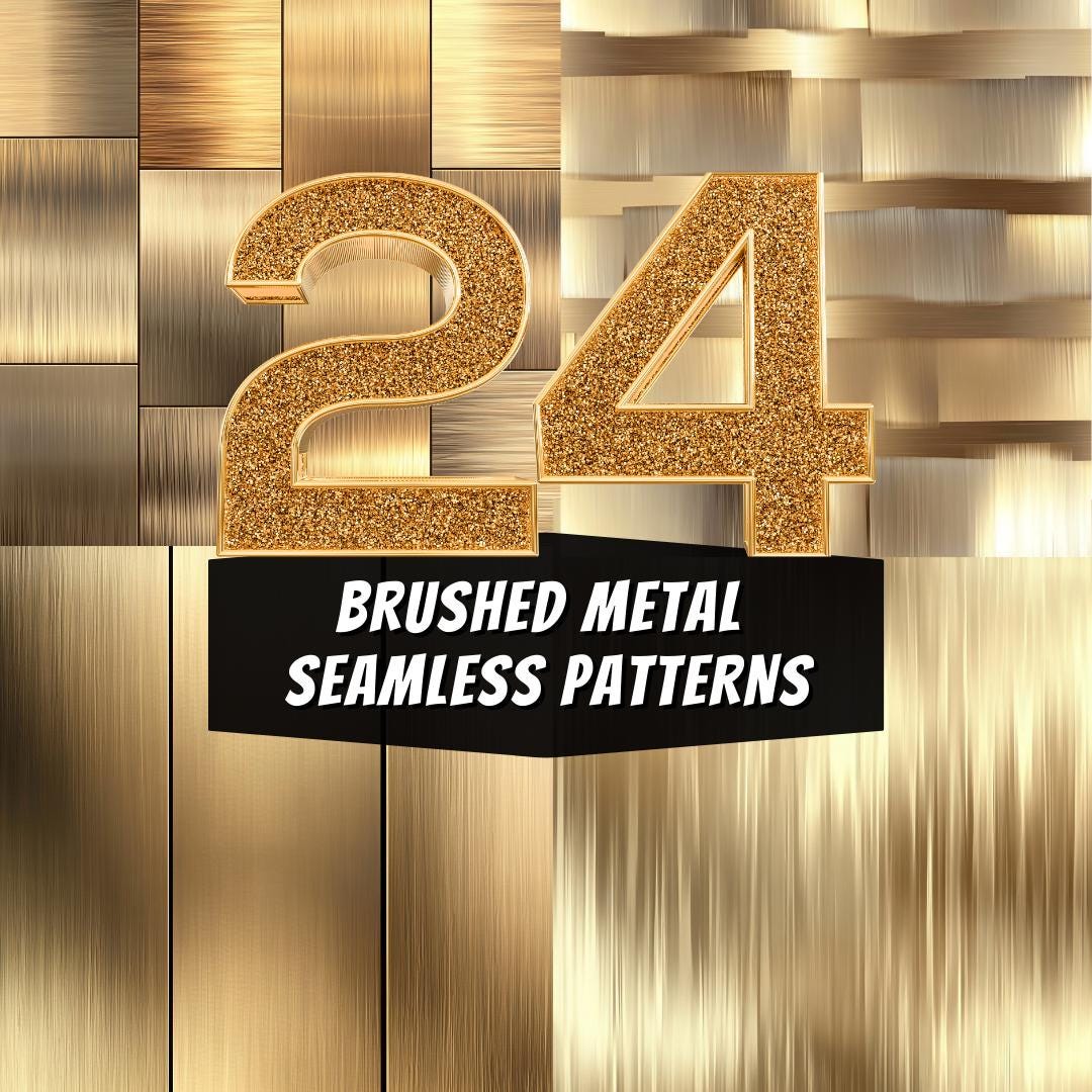 24 Brushed Metal Seamless Patterns | Luxury Metallic Textures for Design & Print - Etsy