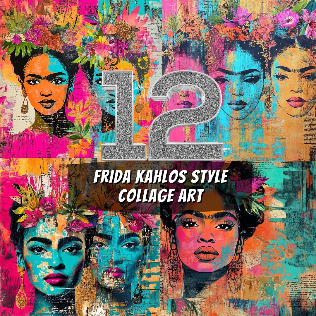 12 Frida Kahlos Collage Art - Etsy