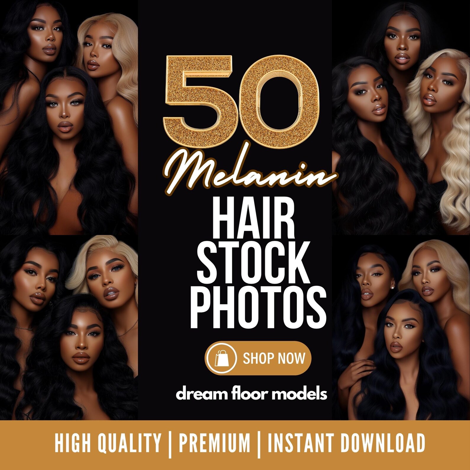 50 Melanin Hair Stock Photos – Luxury AI Model Collection - Etsy