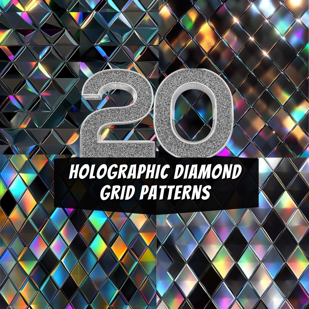 20 Holographic Diamond Grid Patterns - Etsy