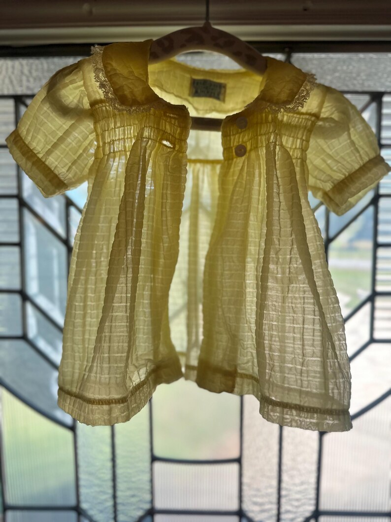 Vintage 1950s Translucent Handi-panti by Alexis Yellow Baby Girl Dress ...