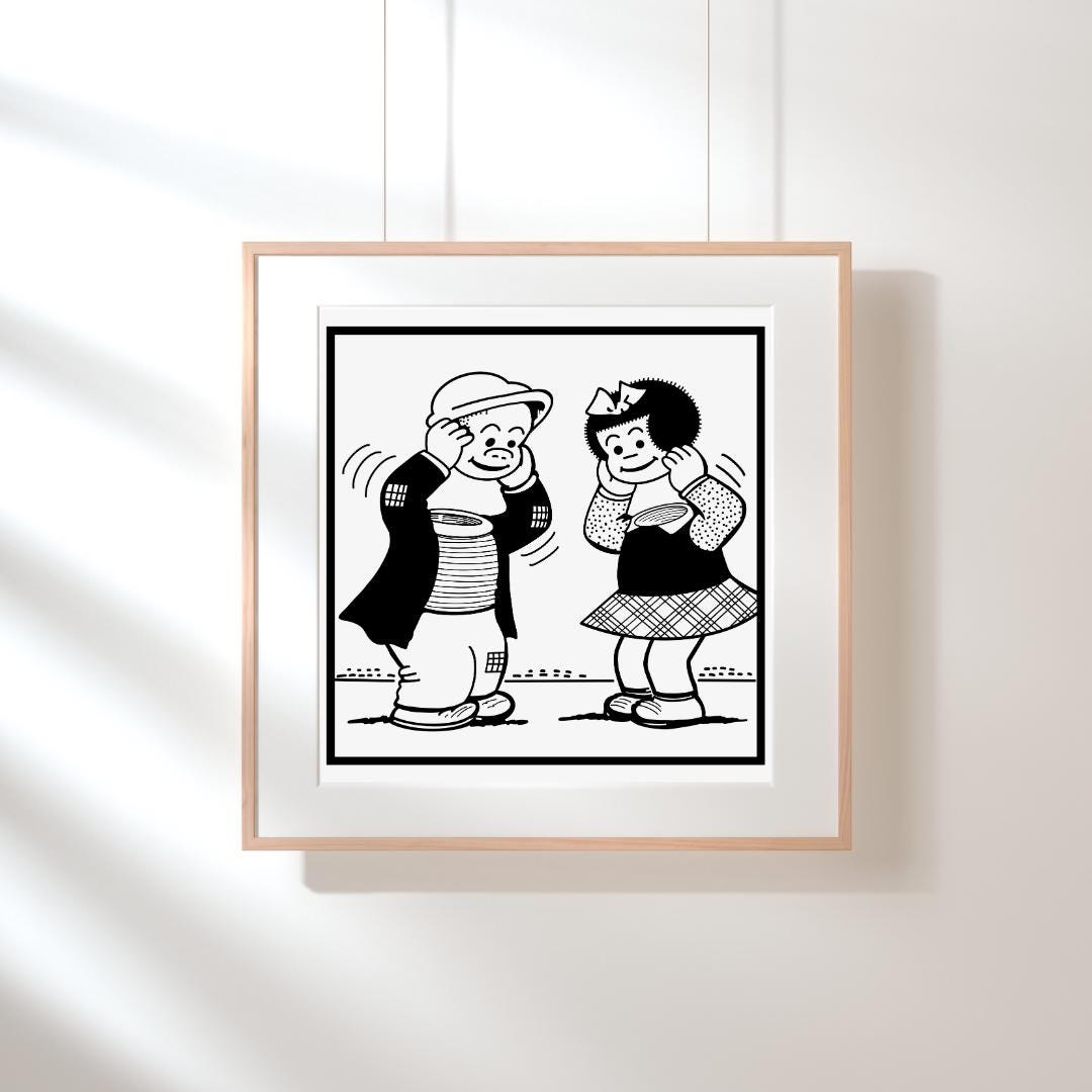 Nancy and Sluggo 'head Off' | Retro Comic-inspired Art Print - Etsy