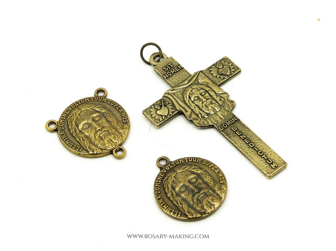 Holy Face of Jesus Rosary/chaplet Set Brass Holy Face Crucifix Holy ...