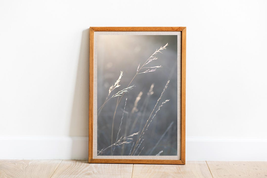 Wild Grass Photography Art Print, Dried Grass Wall Art, Neutral Tones ...